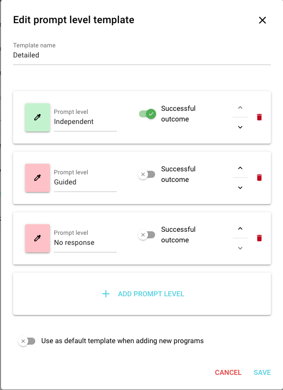 Customizing Prompt Levels