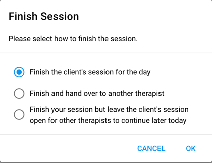 Ending a Session- Which option do I choose?