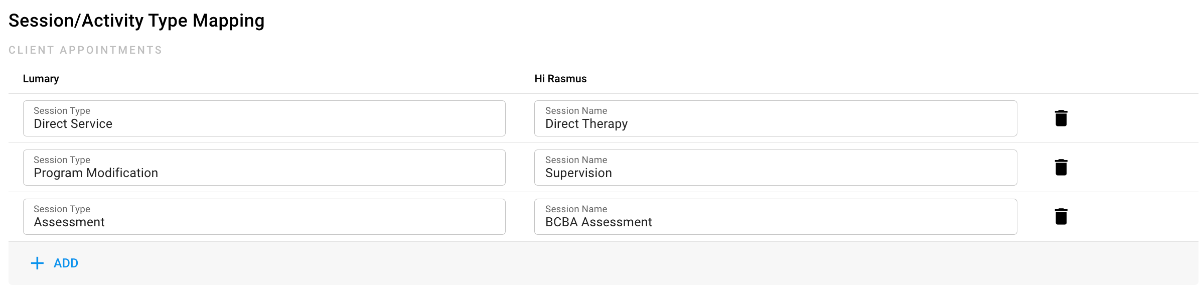Lumary/Hi Rasmus Session and Activity Mapping (Updated 12/2023)