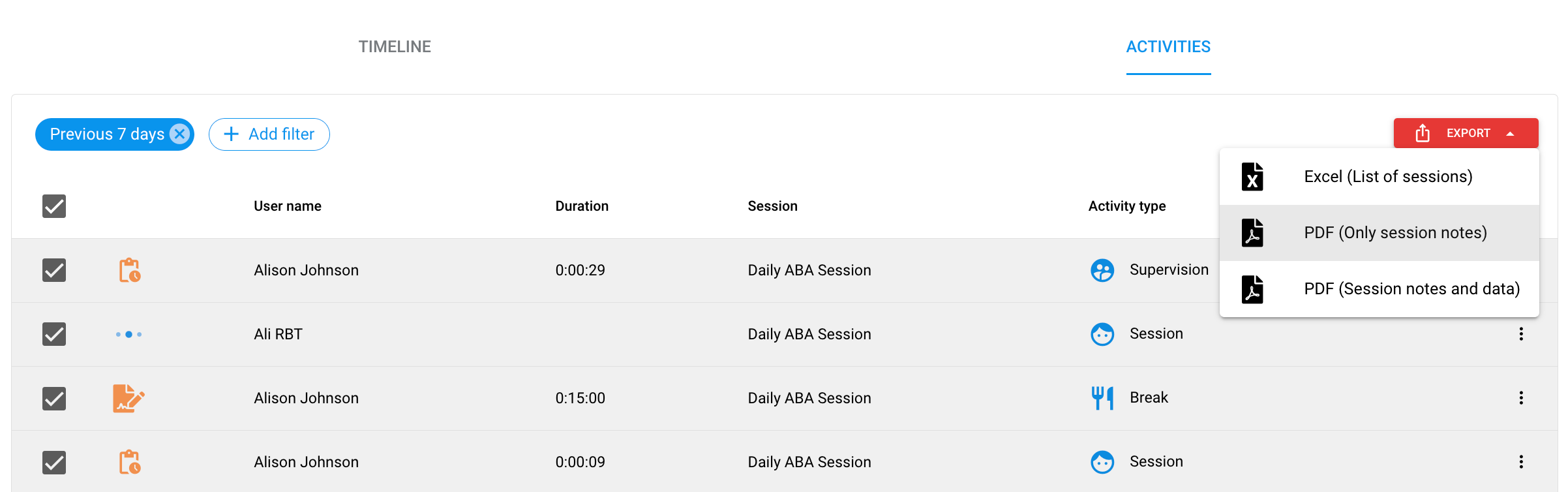 Viewing Your Client's History
